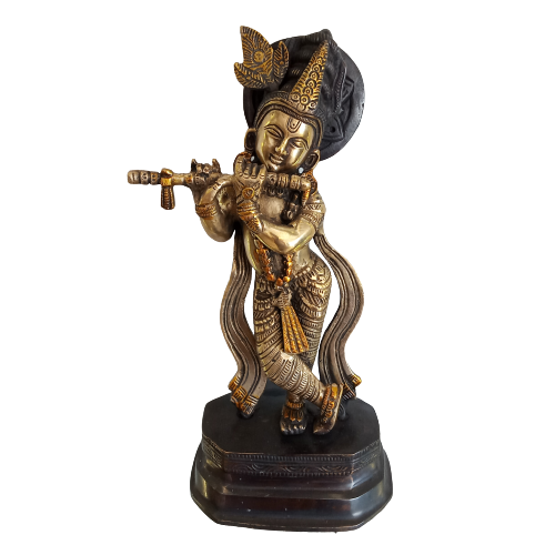 Brass Little Krishna Statue- 9.2" - Brass God Idols VgoCart Coimbatore