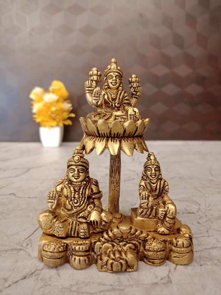 Brass Lakshmi Kuberar- 6" - Brass God Idols VgoCart Coimbatore