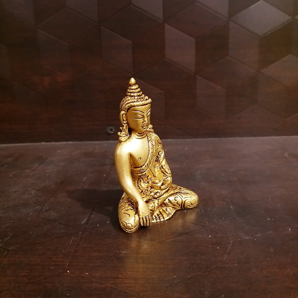 Brass Buddha Small Idol- 3" - Brass God Idols VgoCart Coimbatore