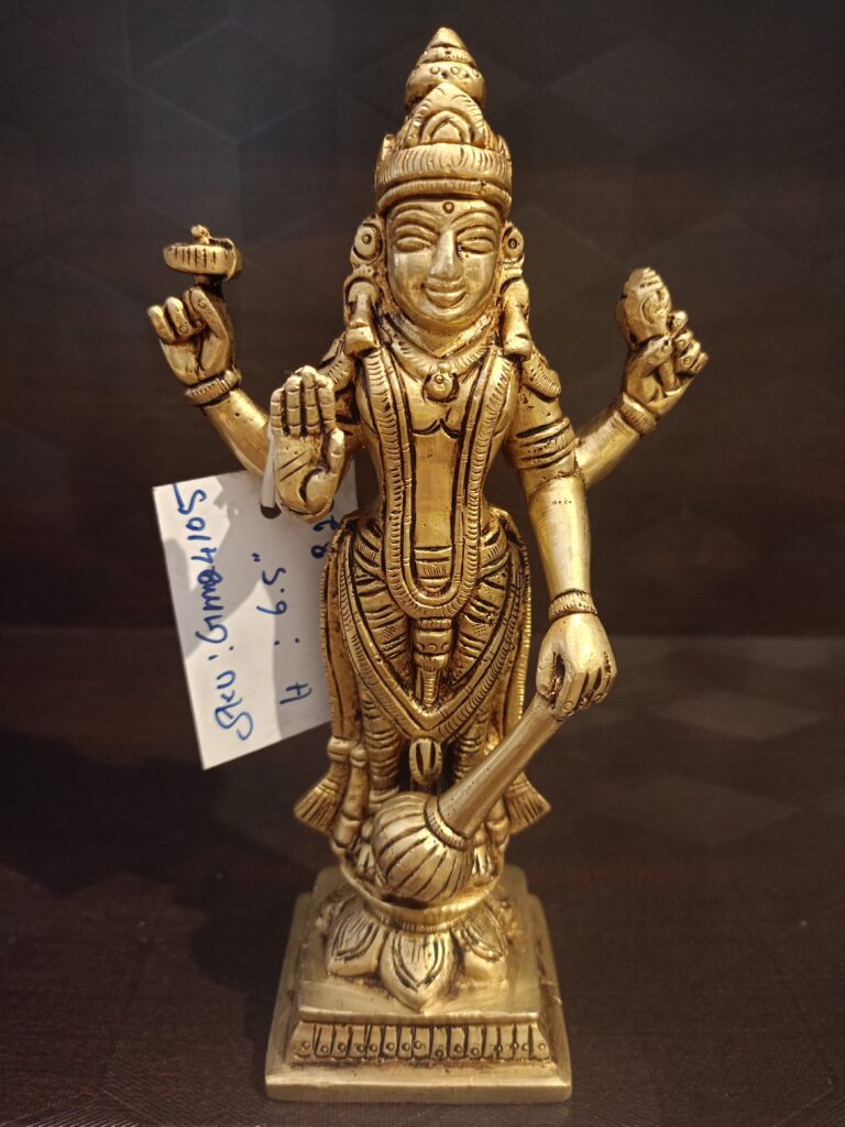 Buy Lord Maha Vishnu idol Brass 7" - Brass God Idols VgoCart Coimbatore