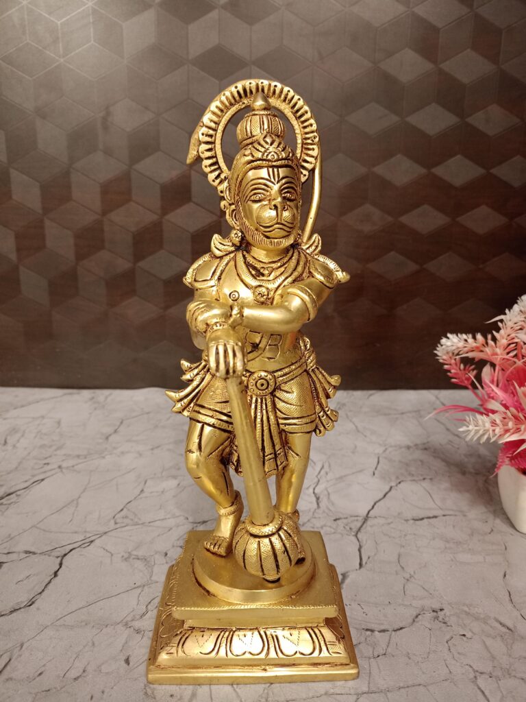 Buy Brass Standing Hanuman Statue 11" - Brass God Idols VgoCart Coimbatore