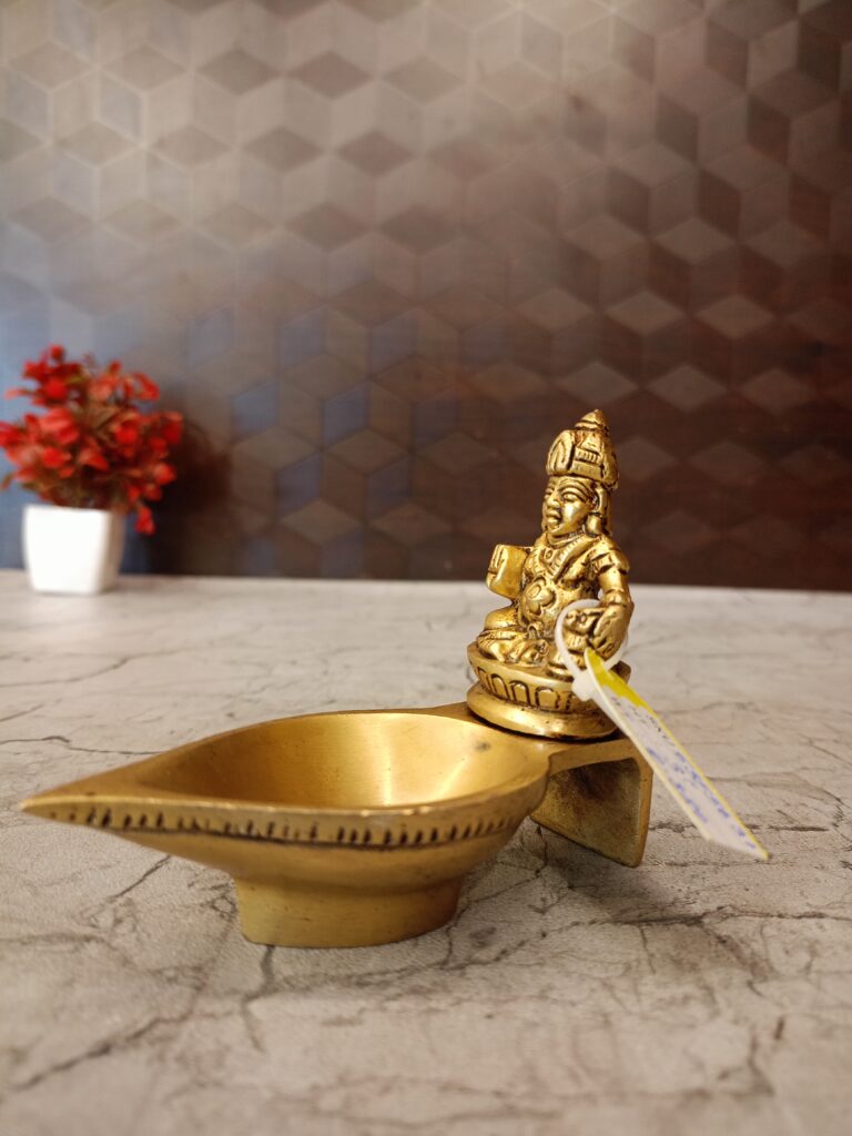 Brass Kuberar Diya For Pooja 3" - Brass God Idols VgoCart Coimbatore